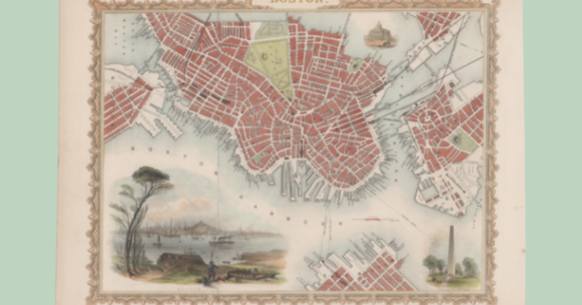 City plan of Boston, 1850 | National Museums NI
